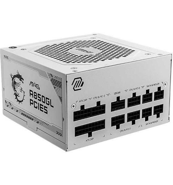 Блок питания MSI MAG A850GL PCIE5 белый золотистый