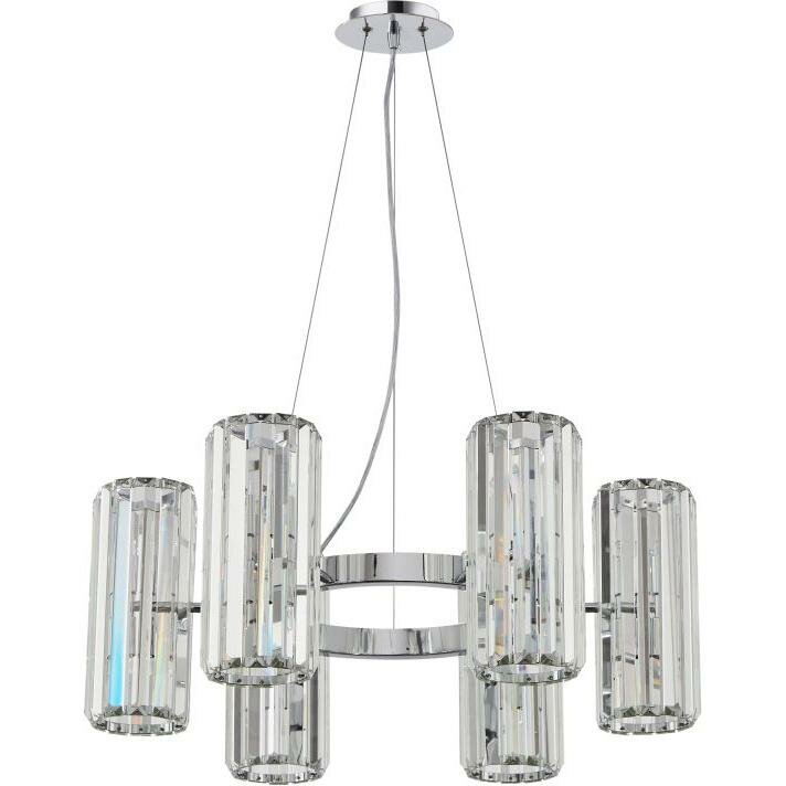 Подвесная люстра Stilfort Twin 2175/09/12P, 12×G9 по 7 Вт, хром/прозрачный