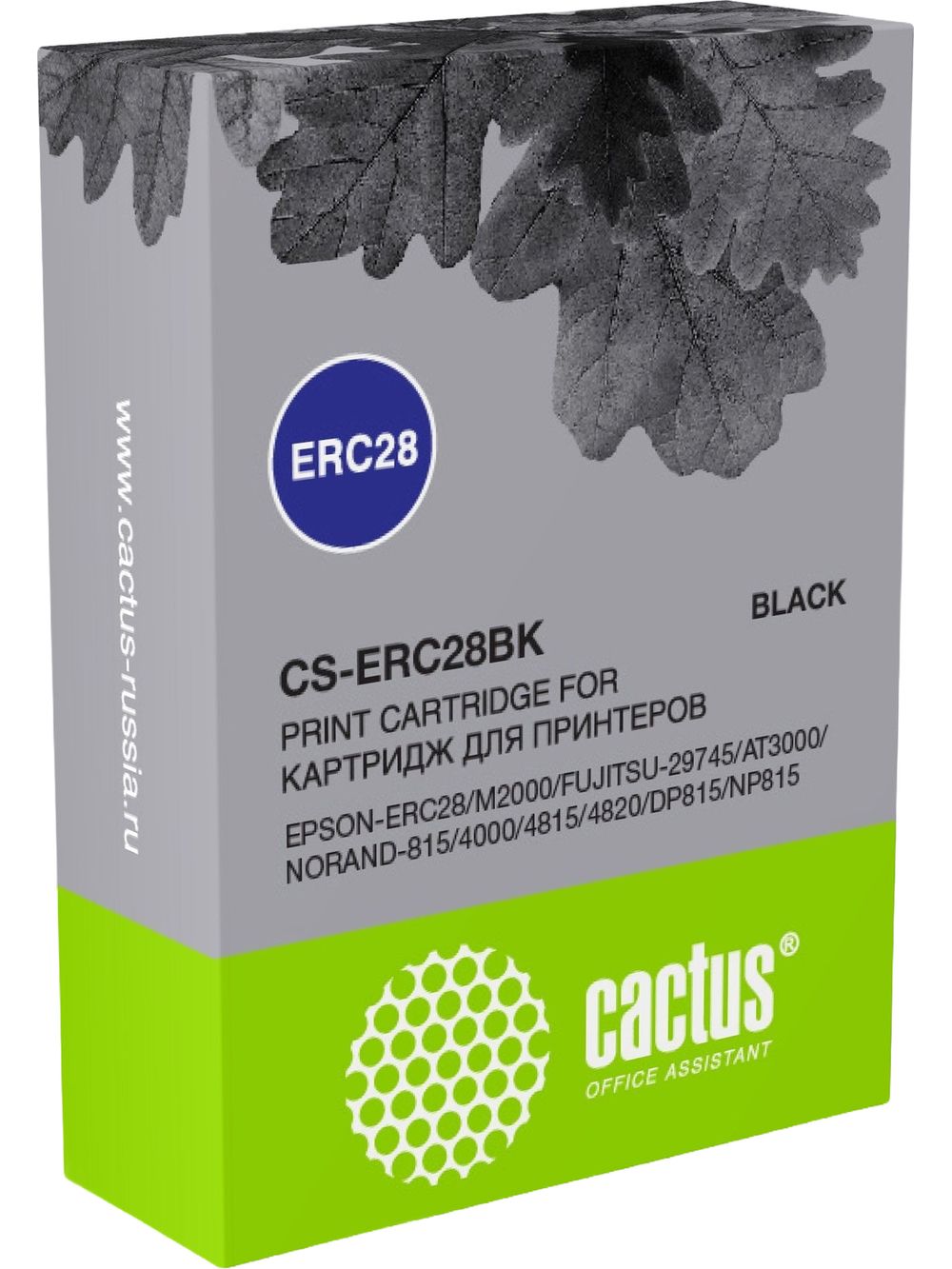 Картридж для матричного принтера CACTUS CS-ERC28BK, чёрный