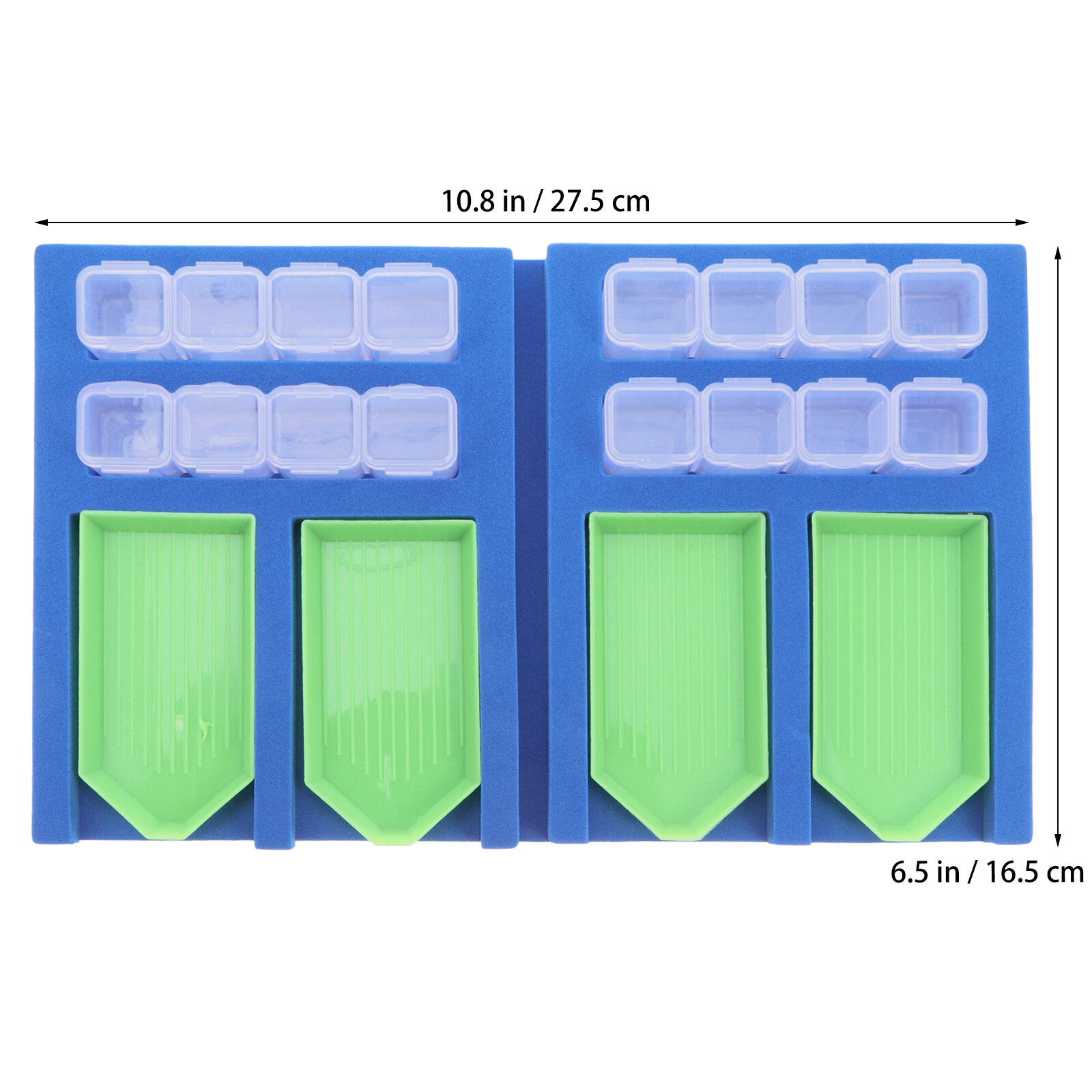 Органайзер Для Бисероплетения Синий 27.5X16.5CM Вместительный Лоток Из Высококачественного Пластика Для Хранения Бисера