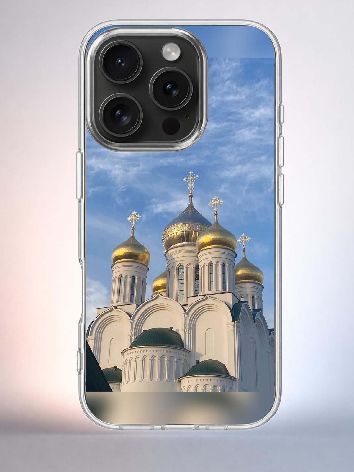 Чехол iPhone 15 Pro Православный храм Y2K Indie Sleaze