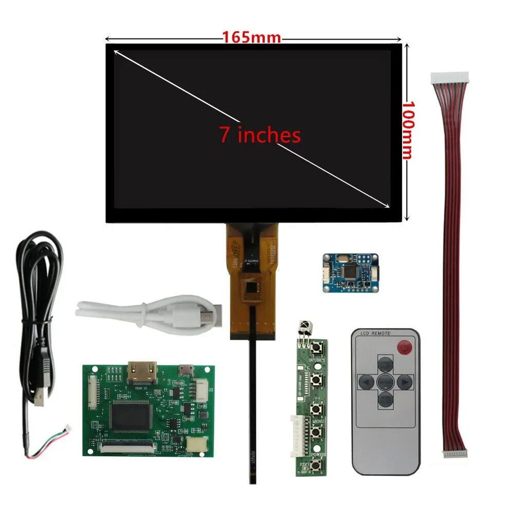 7-дюймовый сенсорный монитор Heyman для Raspberry Pi оранжевый With Touchscreen