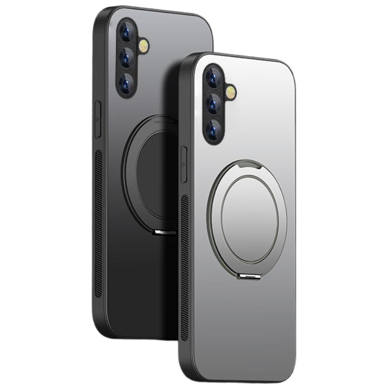 HOLDZU Stress Relief Pivot Case для Samsung S24+ Полная защита Магнитная подставка Антиударная матовая Цвет：Поворотная