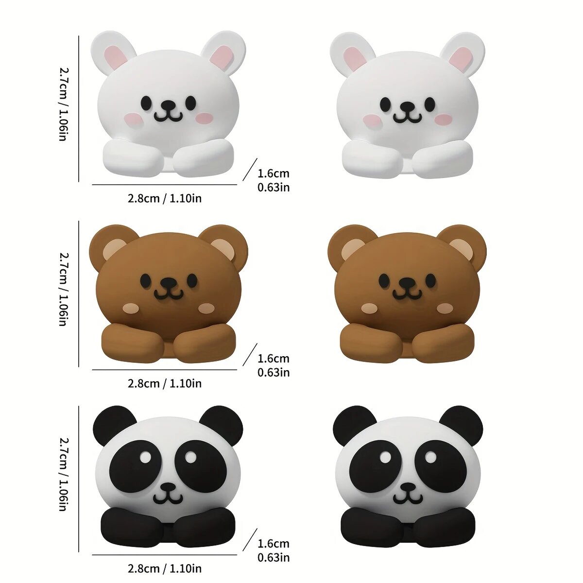 WORTHBUY Держатели для кабелей W08987 Mix 6PCS