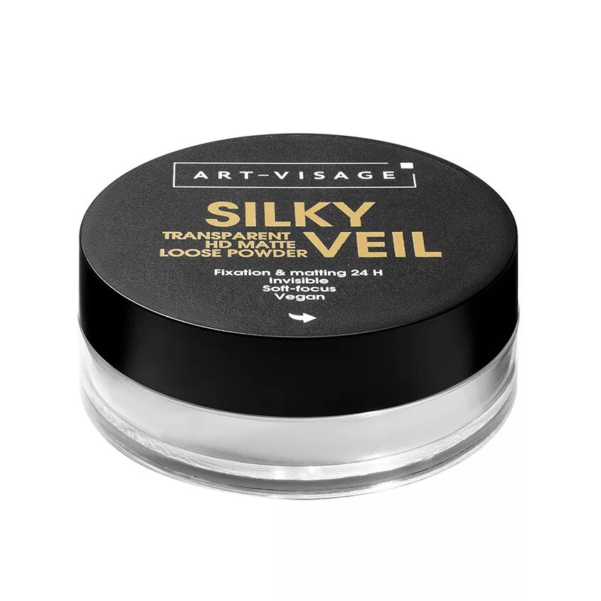 Пудра для лица ART-VISAGE SILKY VEIL рассыпчатая тон 301 Финишная прозрачная