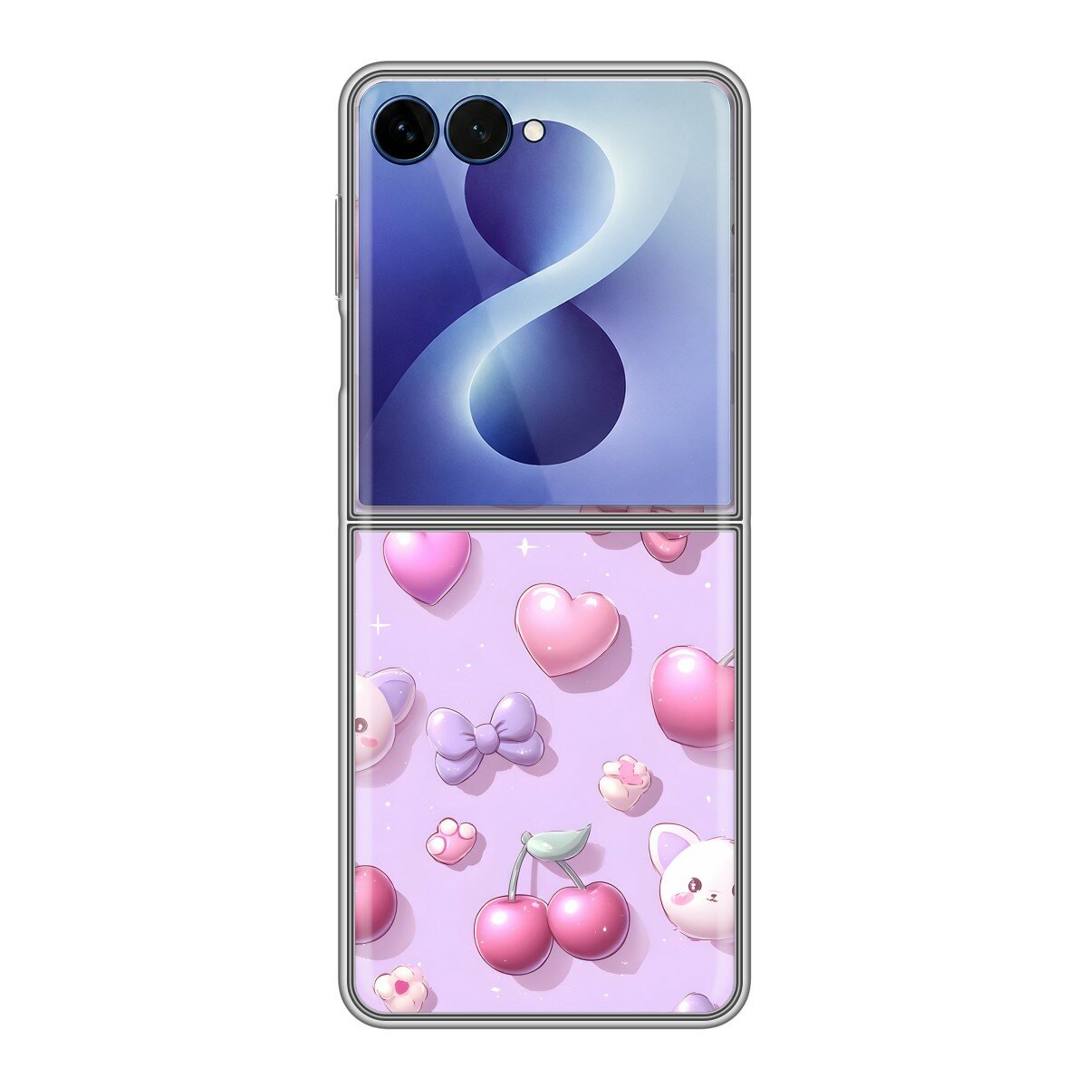 Чехол для Samsung Galaxy Z Flip 8 с принтом Паттерн для девочки (Самсунг Галакси З Флип 8)