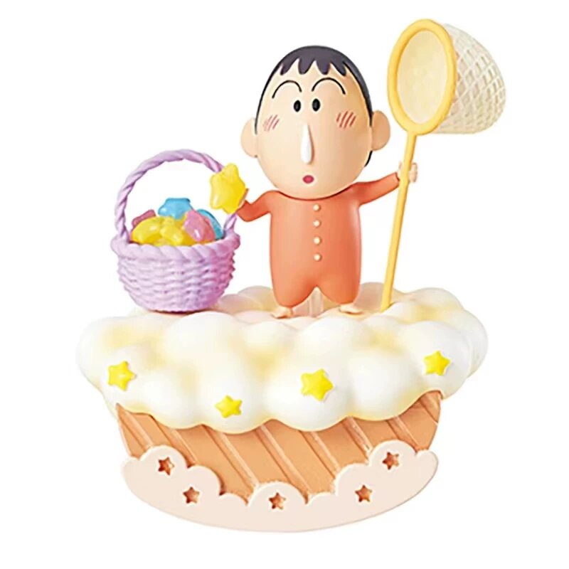 Crayon Shin-chan Ночная пижама Миниатюрная диорама Настольная фигурка Blind box Подарок для Арая