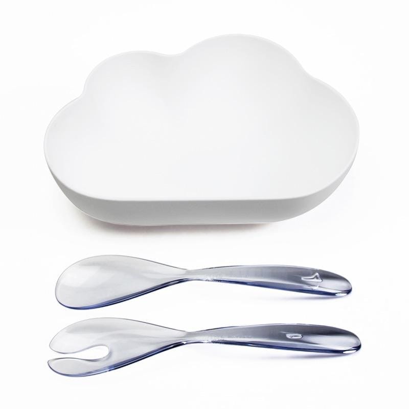 Миска Qualy Cloud 10265-WH-CL, прозрачный, белый, 2.5 л, 21.5 см