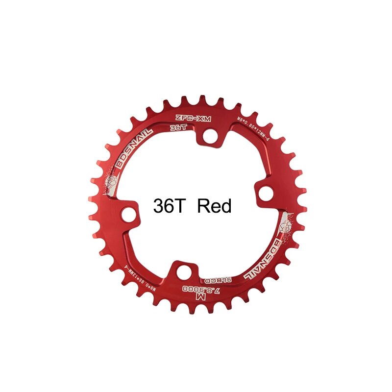 BDSNAIL цепной круг 96BCD алюминиевый сплав 30T 32T 34T 36T 38T Красный, 36T Red Round