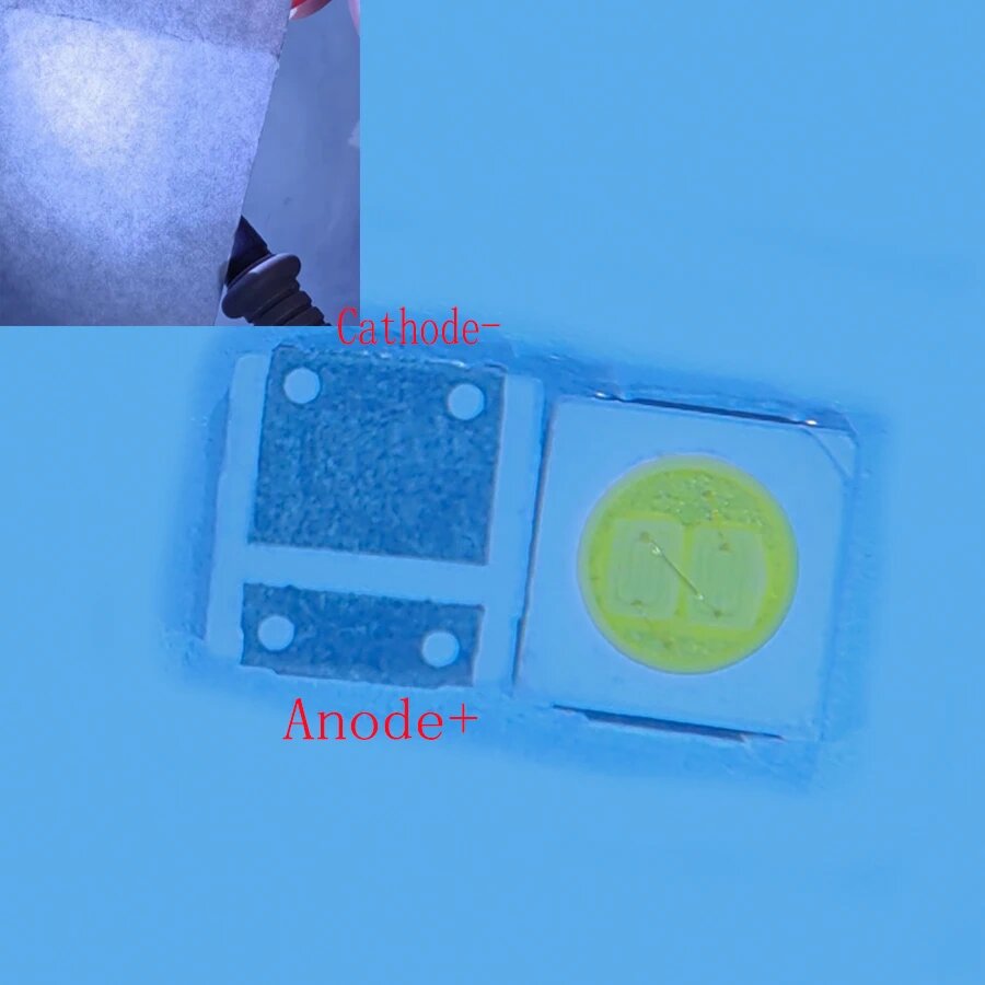 Светодиоды SMD LED 3030 6В 2Вт холодного белого цвета 500 шт.