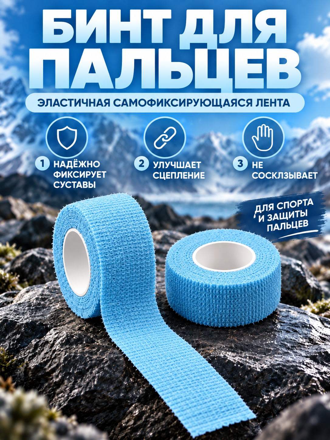Бинт для пальцев эластичный самофиксирующийся, мягкая повязка‑лента, защита пальцев рук для детей во время тренировок и письма