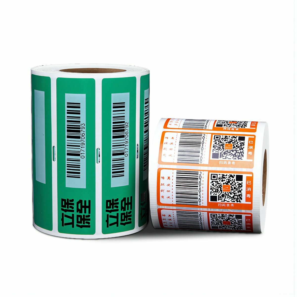 Дополнительная печать QR кода на этикетках с переменными штрихкодами индивидуальное изготовление на рулоне самоклеящиеся с уникальными номерами