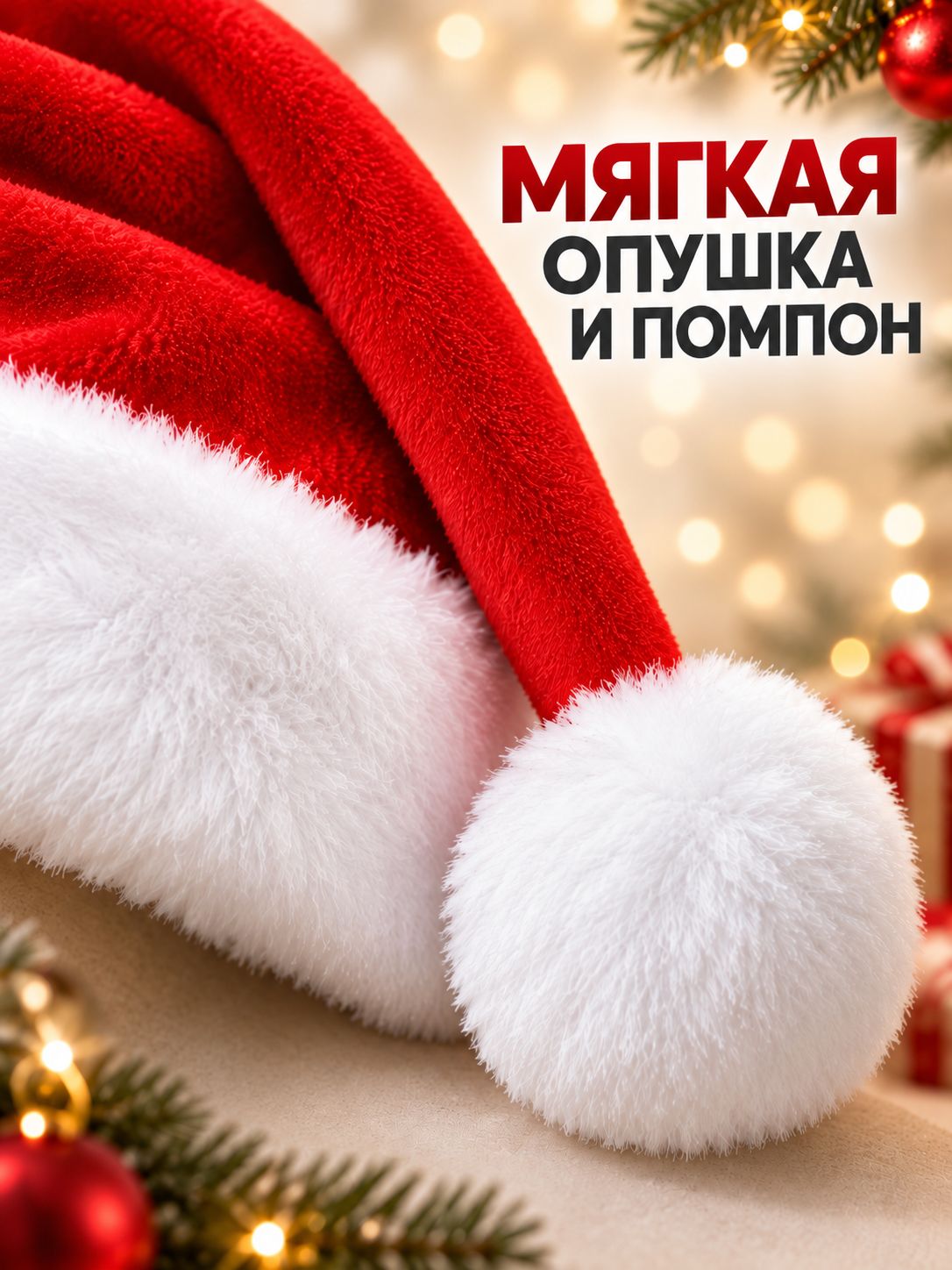 Новогодняя шапка Деда Мороза
