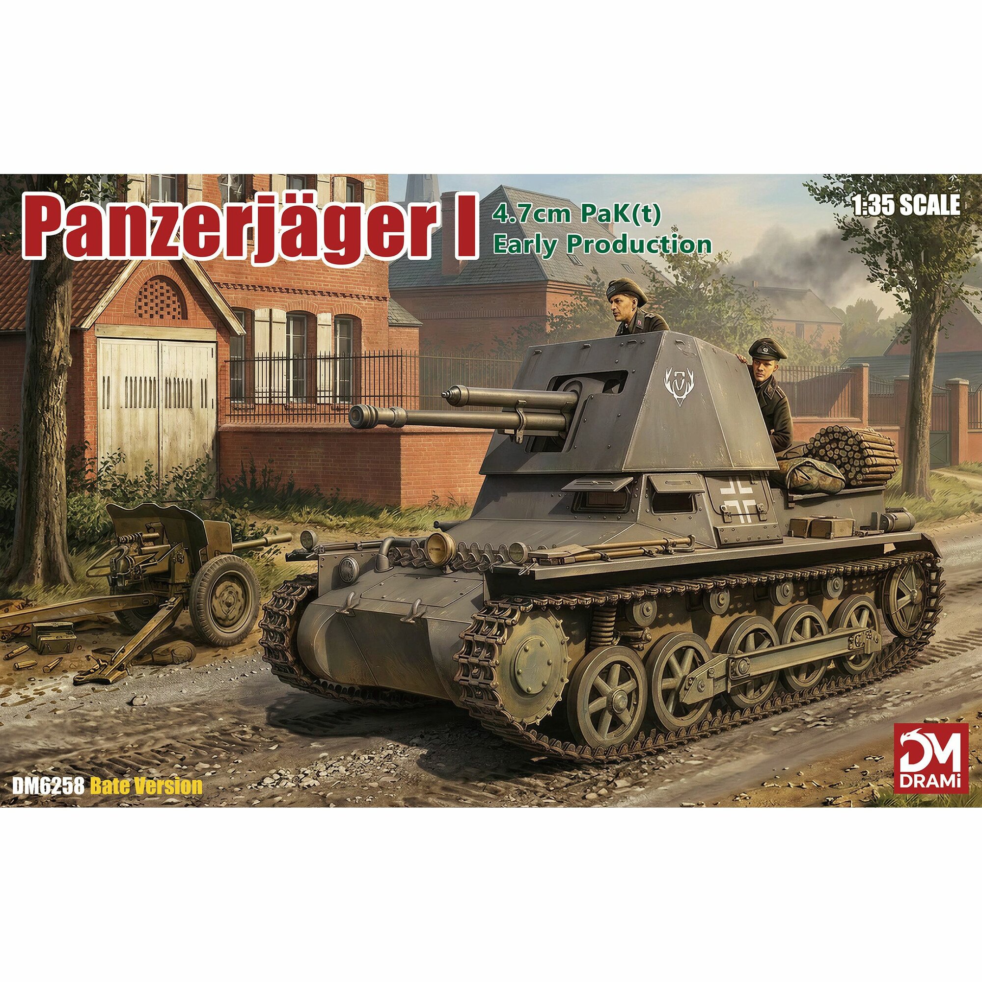 Сборная модель танка DRAMi DM6258 Немецкий истребитель танков Panzerjaeger I Early, 1:35 пластиковый конструктор