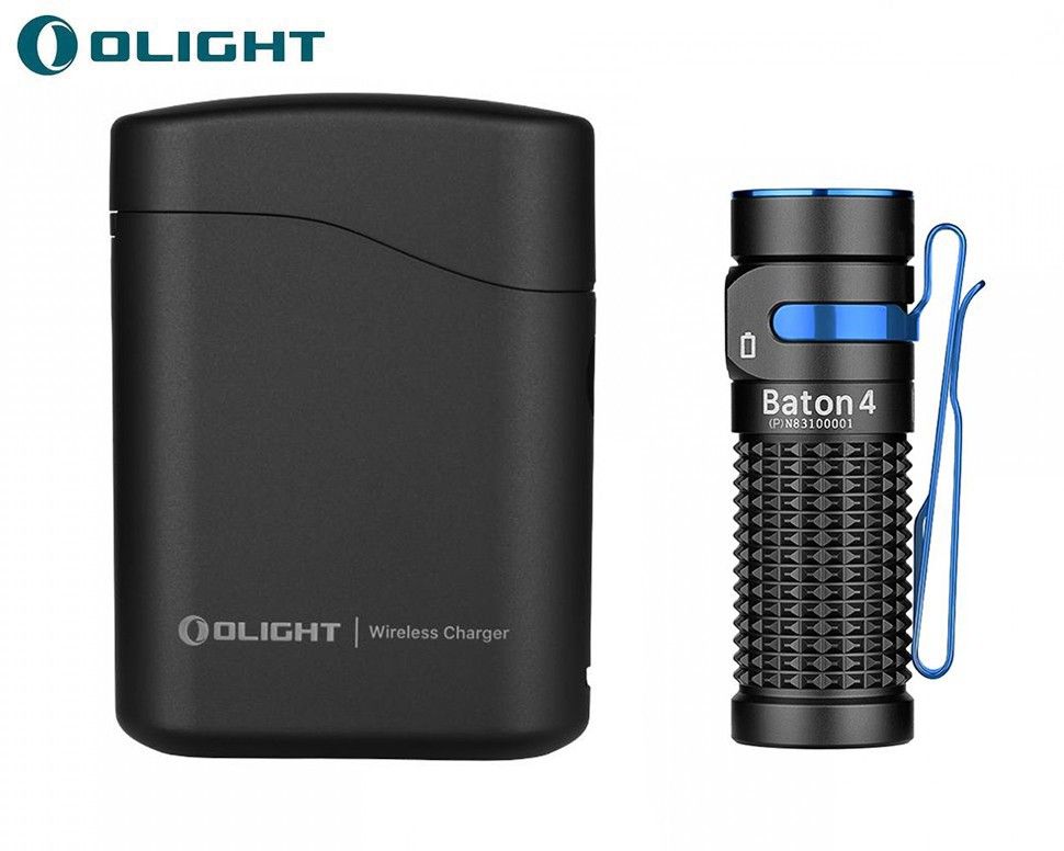 Фонарь Olight Baton 4 Black Premium Edition, 16340, диод Luminus SST-40, 170 метров, 1300 люмен (Комплект)