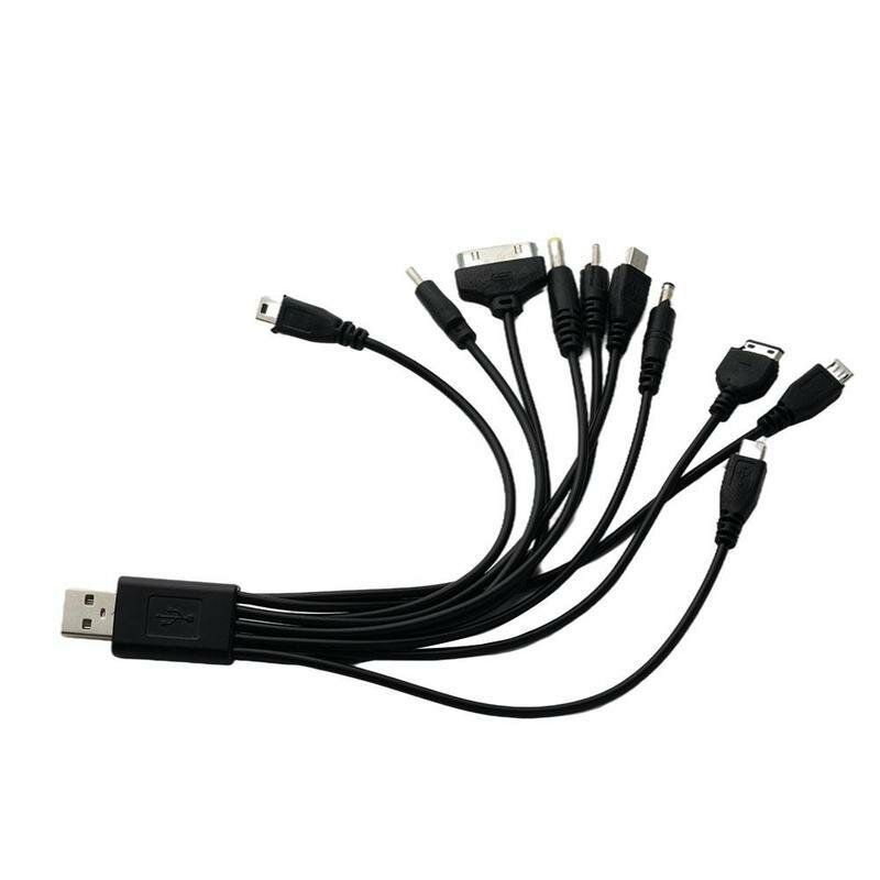 Портативный USB-кабель для зарядки 10-в-1 30PIN / 3,5 мм / USB / Micro USB / HDMI