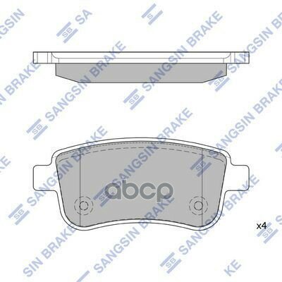 Колодки тормозные Sangsin brake SP1839 задние дисковые легковой серии