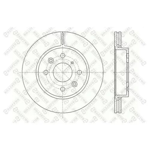 Диск тормозной передний KIA SEPHIA 1.5-1.8 95] (упаковка 2 шт.), STELLOX 60203501VSX