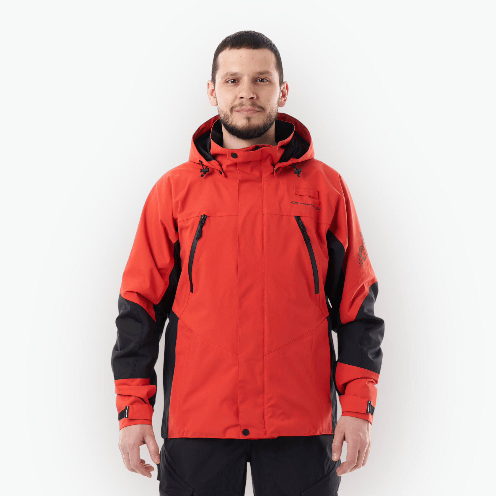 Мембранная куртка Dragonfly QUAD 2.0 Rubin Black 2023 - Красная - Размер XL