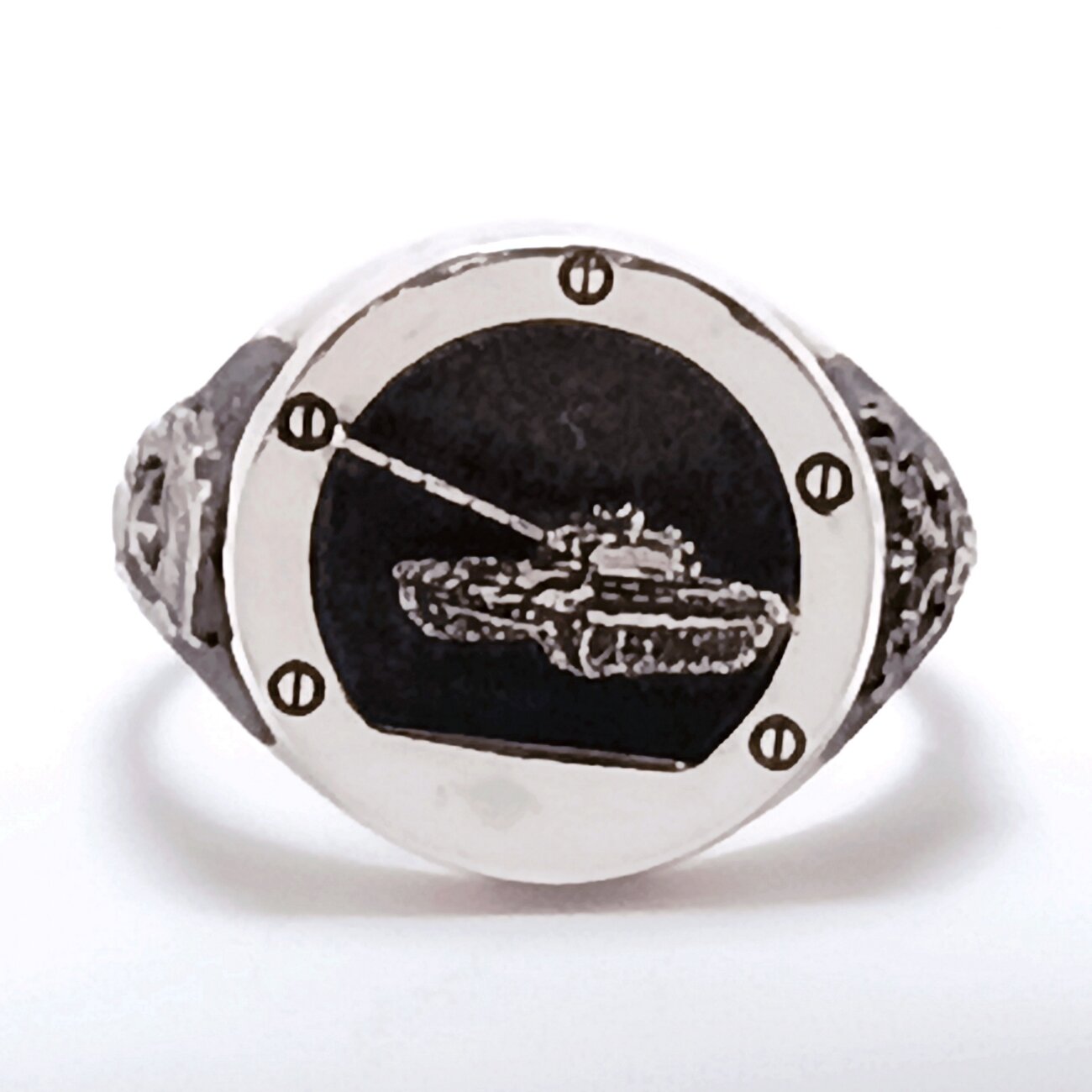 Печатка, серебро, 925 проба, оксидирование