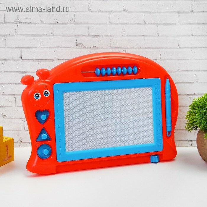 Доска магнитная Улитка, счёты, 3 печати, микс