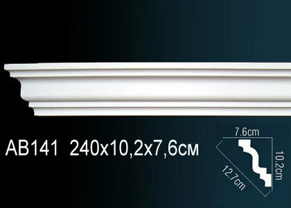 Карниз Потолочный Perfect AB141 Д240xШ7.6xВ10.2 см /Перфект.