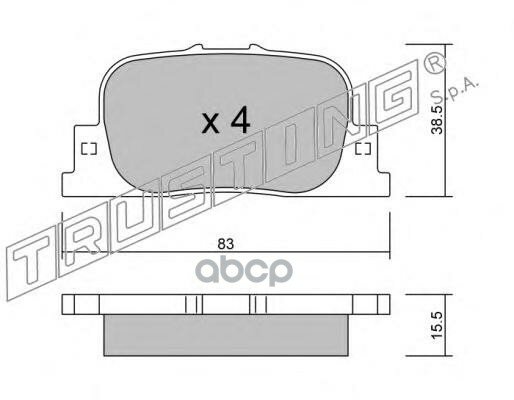 К-т дисков. тормоз. колодок TOYOTA CAMRY (1996-01) R Trusting арт. 7680