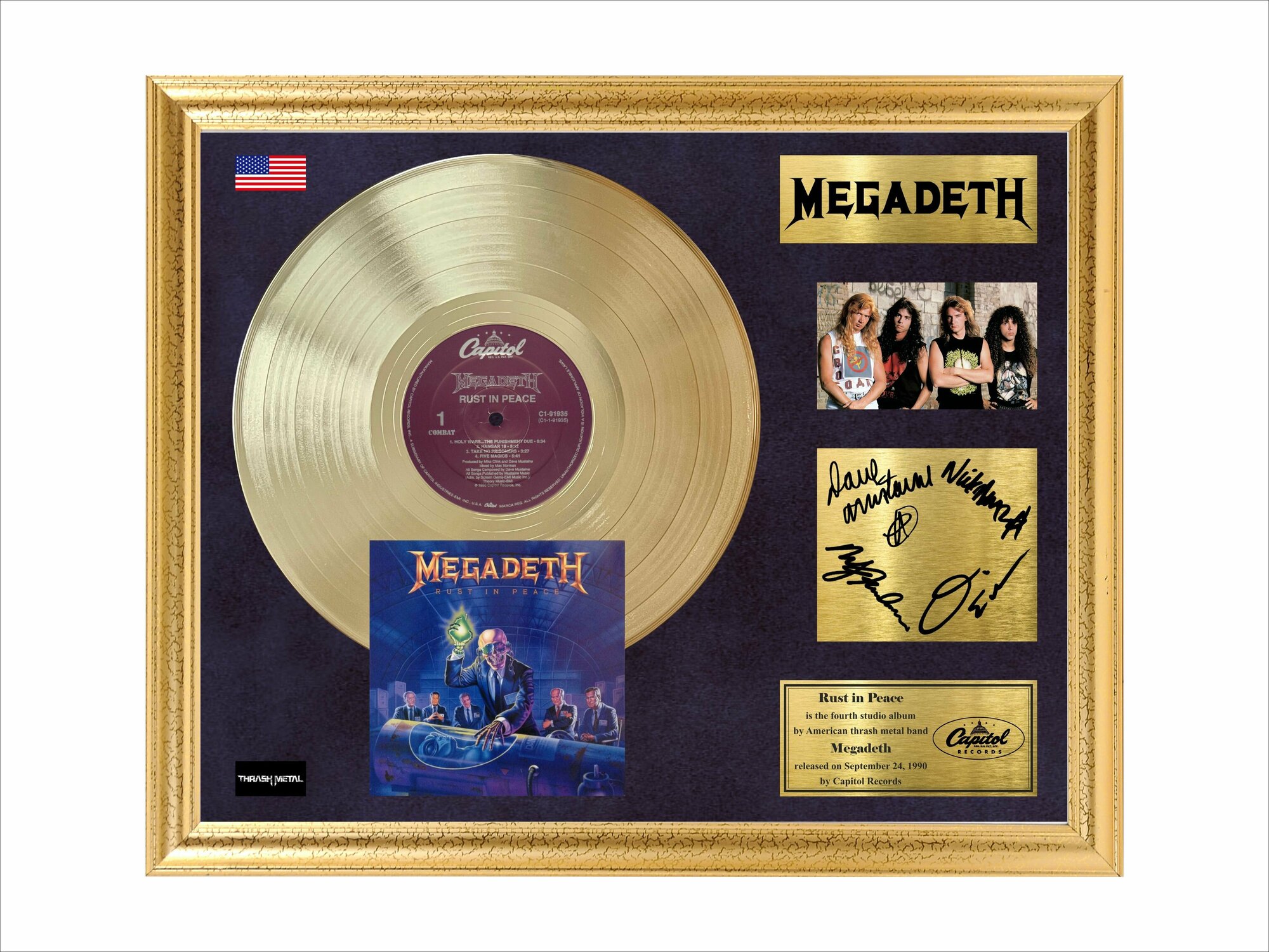 Megadeth картина с винилом