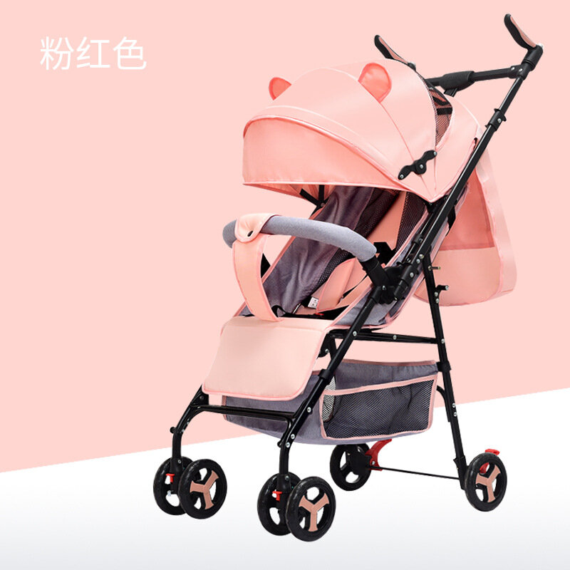 Детская коляска для прогулок, легкая, с возможностью сидения и лежания, складная, подходит для всех сезонов, двусторонняя зонтичная коляска для детей