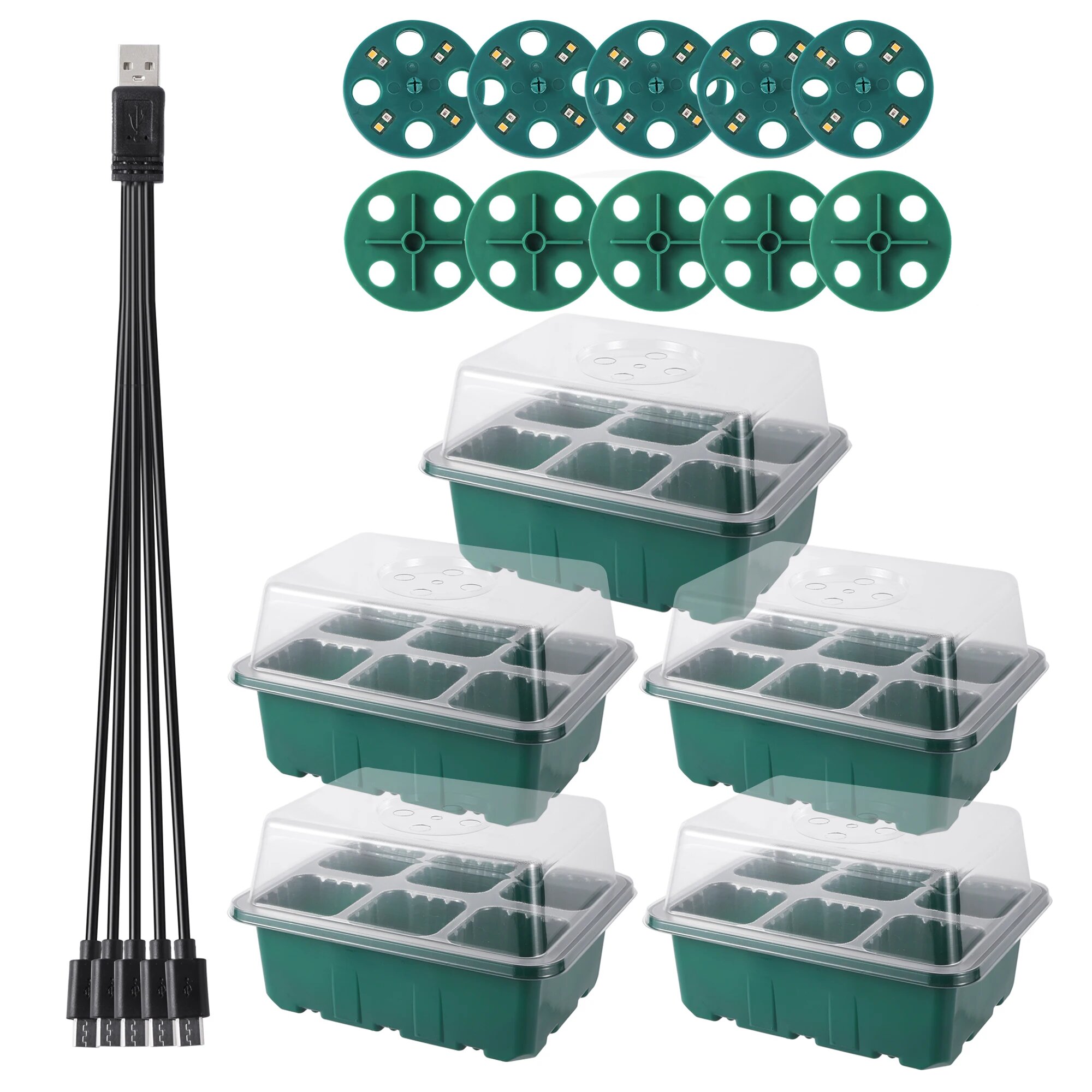 Рассадочная система с подсветкой, 6 ячеек, цвет 5-light-6Cell