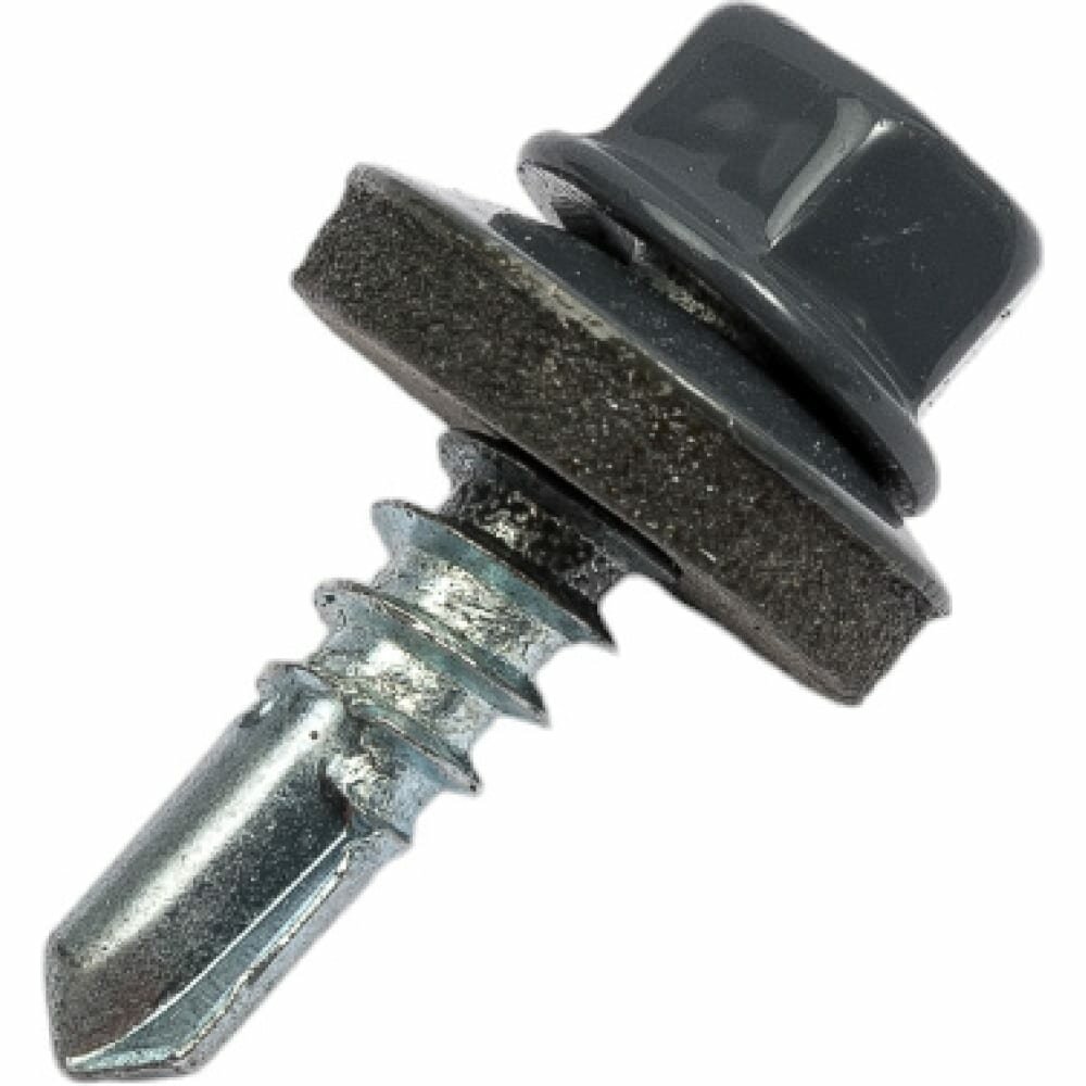 Кровельный саморез креп-комп 5,5x19, RAL7024, серый графит, 250 шт. ск55197024кф