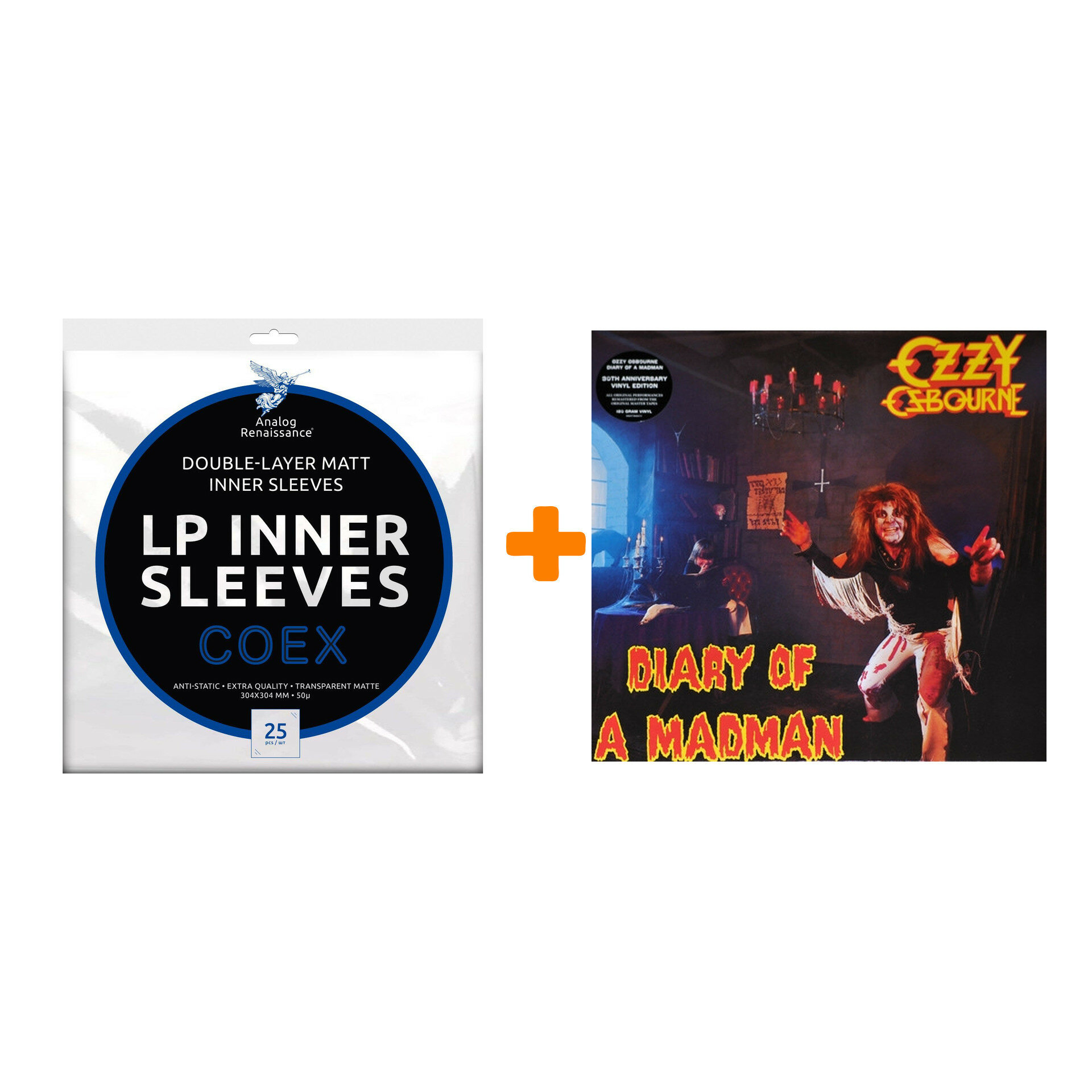 OSBOURNE OZZY Diary Of A Madman Original Recording Remastered LP + Конверты внутренние COEX для грампластинок 12" 25шт Набор