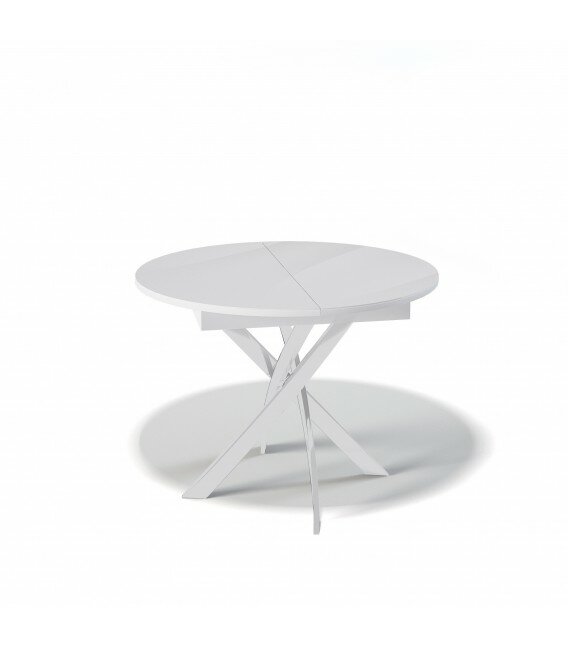 Стол KENNER R1100 белый/стекло белое глянец