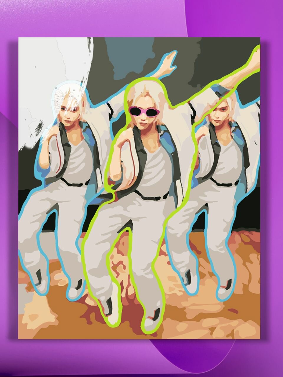 Картина по номерам на холсте Stray kids Felix TikTok, 40 х 50 см