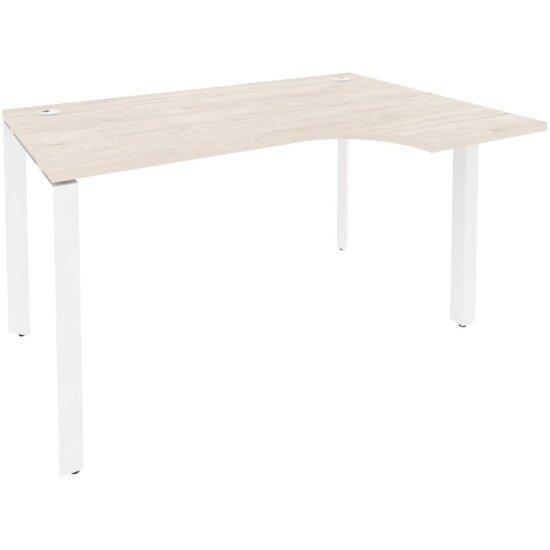 Стол эргономичный Riva CHAIR правый на П-образном м/к O. MP-SA-2 (R) Денвер светлый/Белый металл 1380*980*750 Onix