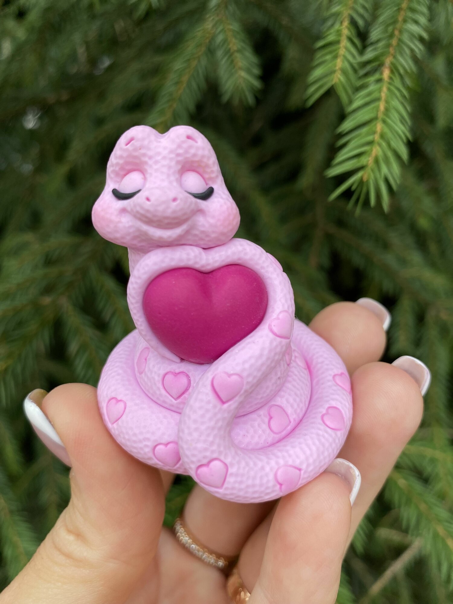 Форма силиконовая для свечей, мыла, гипса, смолы "Молд Змея с сердцем"