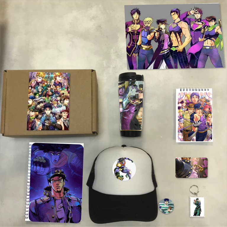 Бокс Невероятные приключения ДжоДжо, JoJo’s Bizarre Adventure №3, товары с нашими рандомными картинками