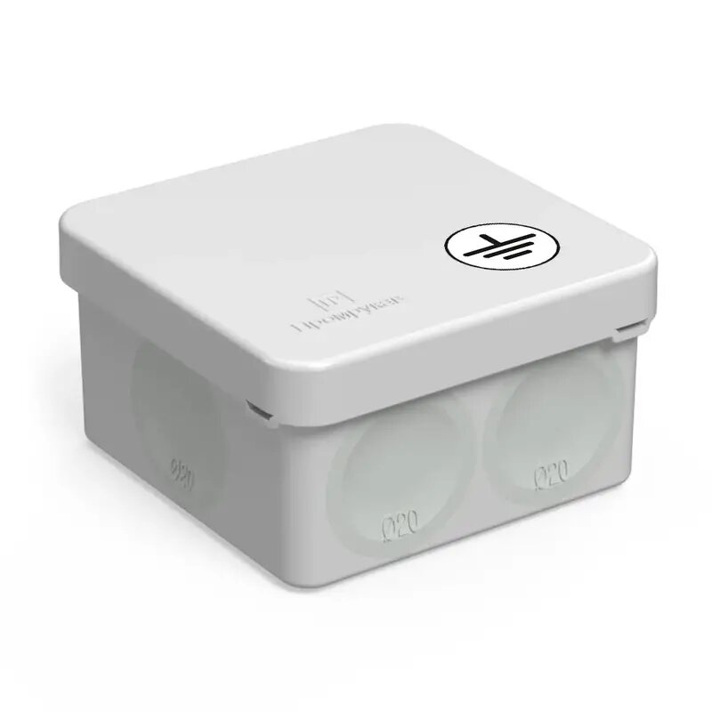 Коробка распределительная о/п, 2К, HF, УФ 70x70x40мм IP67 цвет-серый промрукав