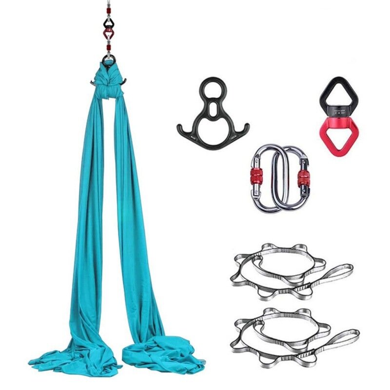 Гамак для йоги "Голубое озеро", 10 м, ширина 2,8 м