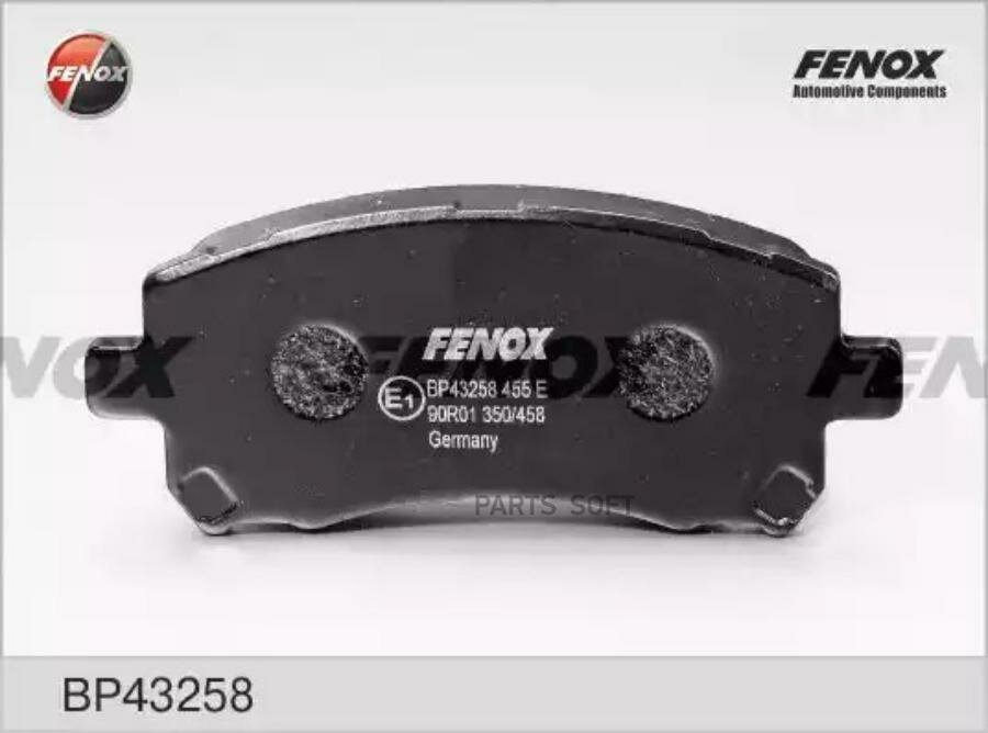 FENOX BP43258 Колодки тормозные SUBARU FORESTER 97>02/LEGACY 96>03/OUTBACK 00>03 передние