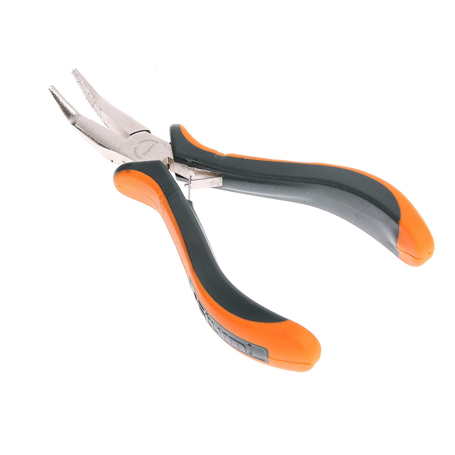 Круглогубцы изогнутые Sturm Professional Mini, длина 125 мм, двухкомпонентные рукоятки, хромо-никелевое покрытие