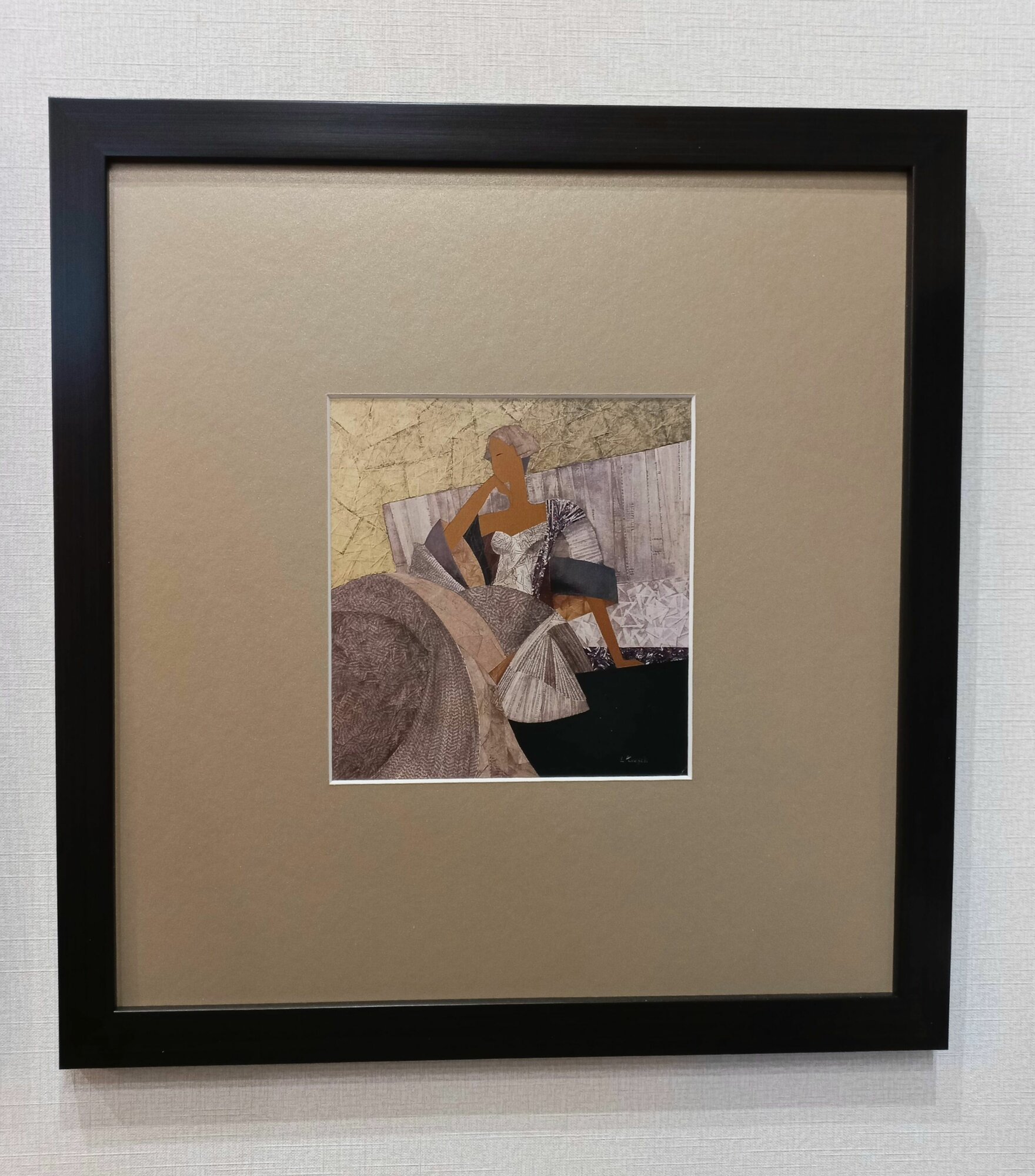 Декоративное панно Loesh 40х40 см, рамка дерево, паспарту