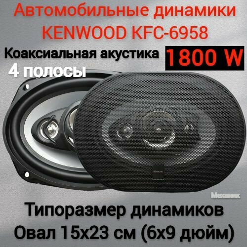 Колонки автомобильные, Овал 16х24 см (6х9.45 дюйм.)