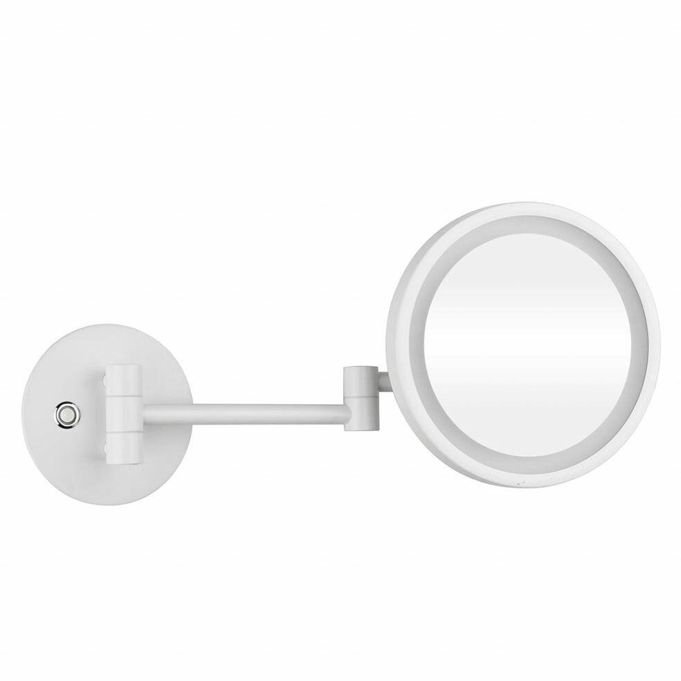 Зеркало косметическое Bemeta White d200 мм с подсветкой LED сенсорное белый (112101144)