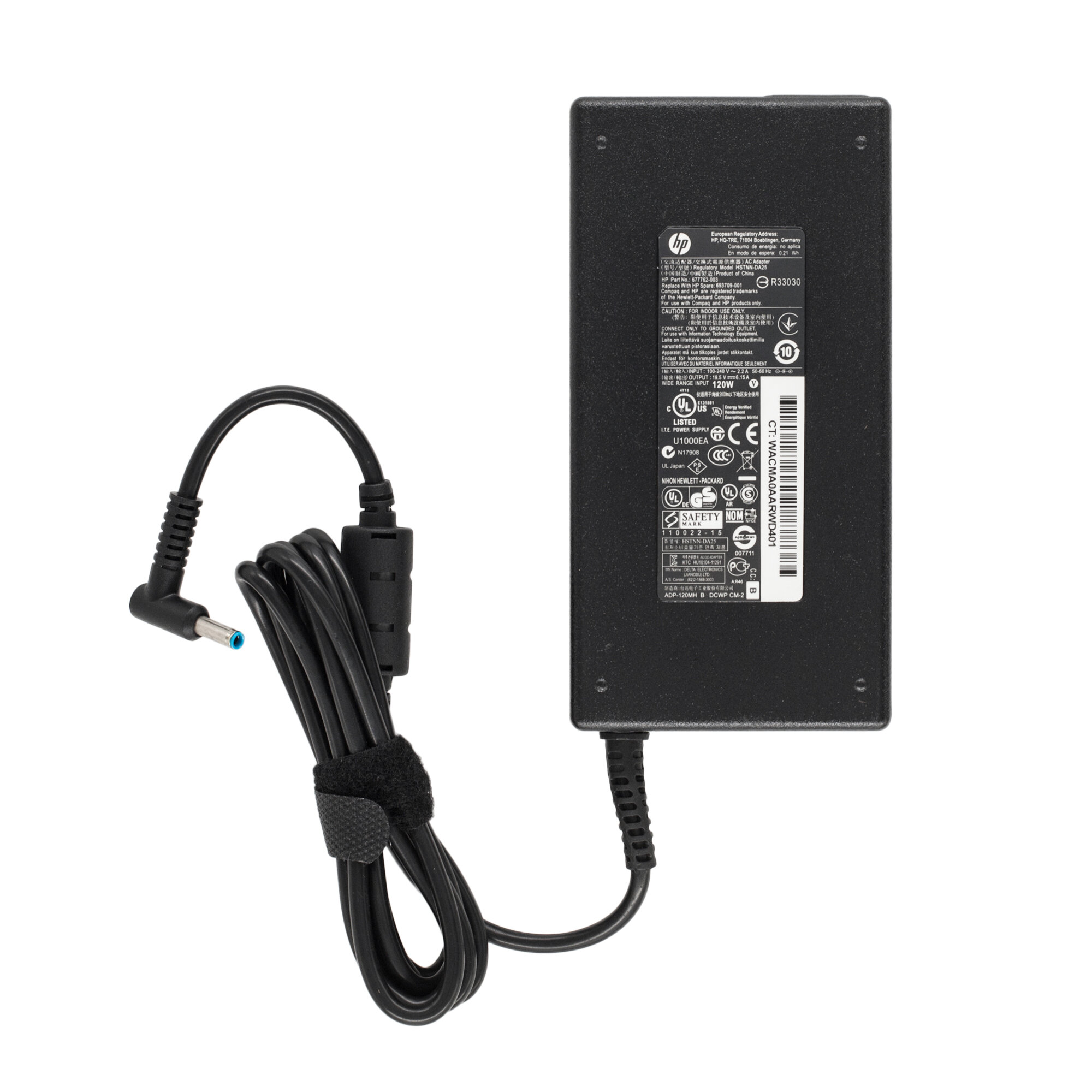 Блок питания 19.5V 6.15A для ноутбука HP Pavilion 15-bc404ur / HP Pavilion 15-bc304ur / HP Pavilion 15-bc401ur / HP Pavilion 15-bc400ur / HP OMEN 15-ax020ur / HP OMEN 15-ax203ur - 120W
