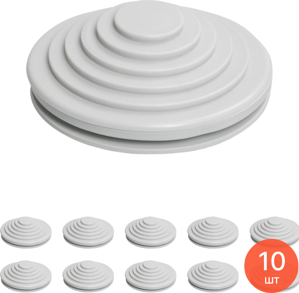 Сальник IEK / ИЭК для ввода проводов и кабелей в щитовое оборудование, полипропиленовый серый, степень защиты IP54, с мембранным уплотнением, диаметр 40мм / электрика (комплект из 10 шт)