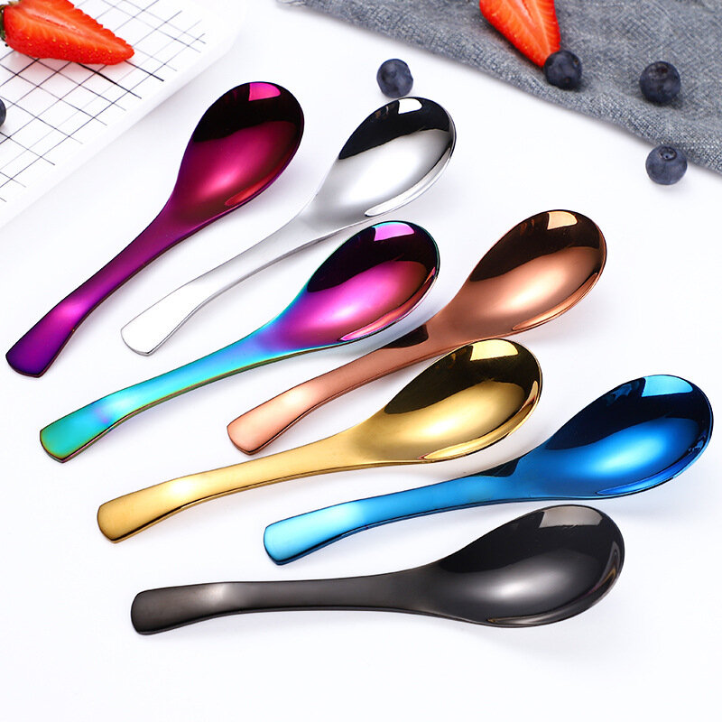 304 Ложка из нержавеющей стали Ложка в китайском стиле Ложка для супа с круглым дном Дворцовая ложка Многоразмерная