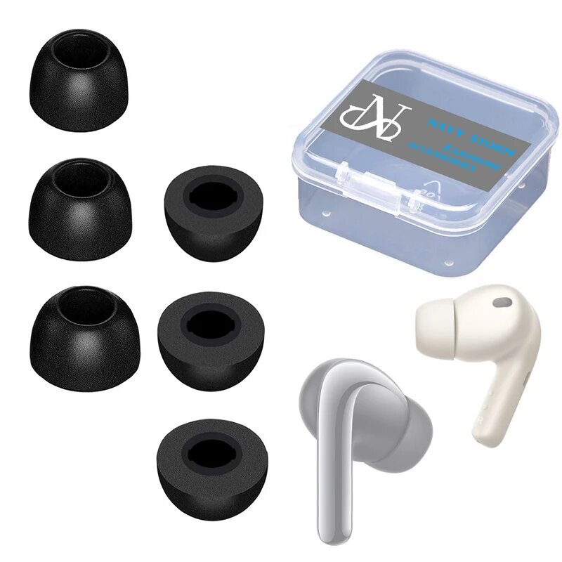 3 пары амбушюр Navy Storm MemoryFoam для Xiaomi Buds 4 Pro черный