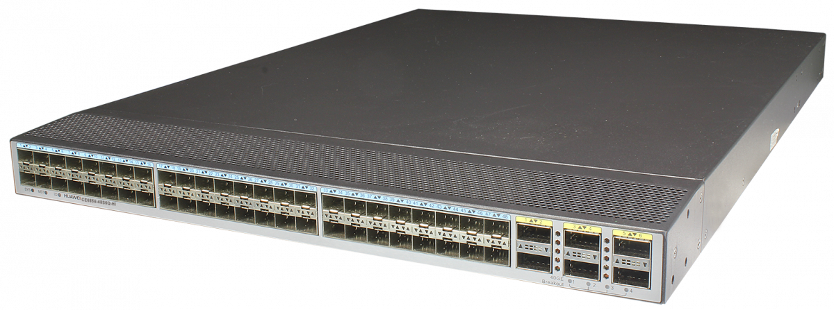 Коммутатор HUAWEI CE6856-48S6Q-HI 48-Port 10G SFP+, 6-Port 40GE QSFP+, Without Power Module and FAN Box
