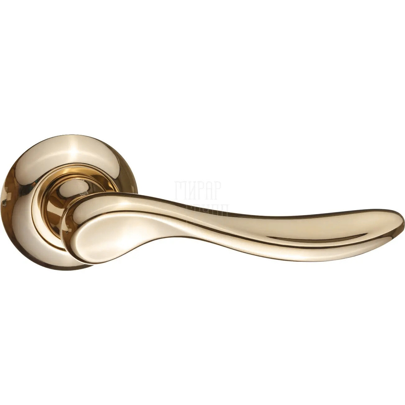 Дверные ручки Renz (Ренц) "Фелиса" INDH 430-08 на круглой розетке латунь темная